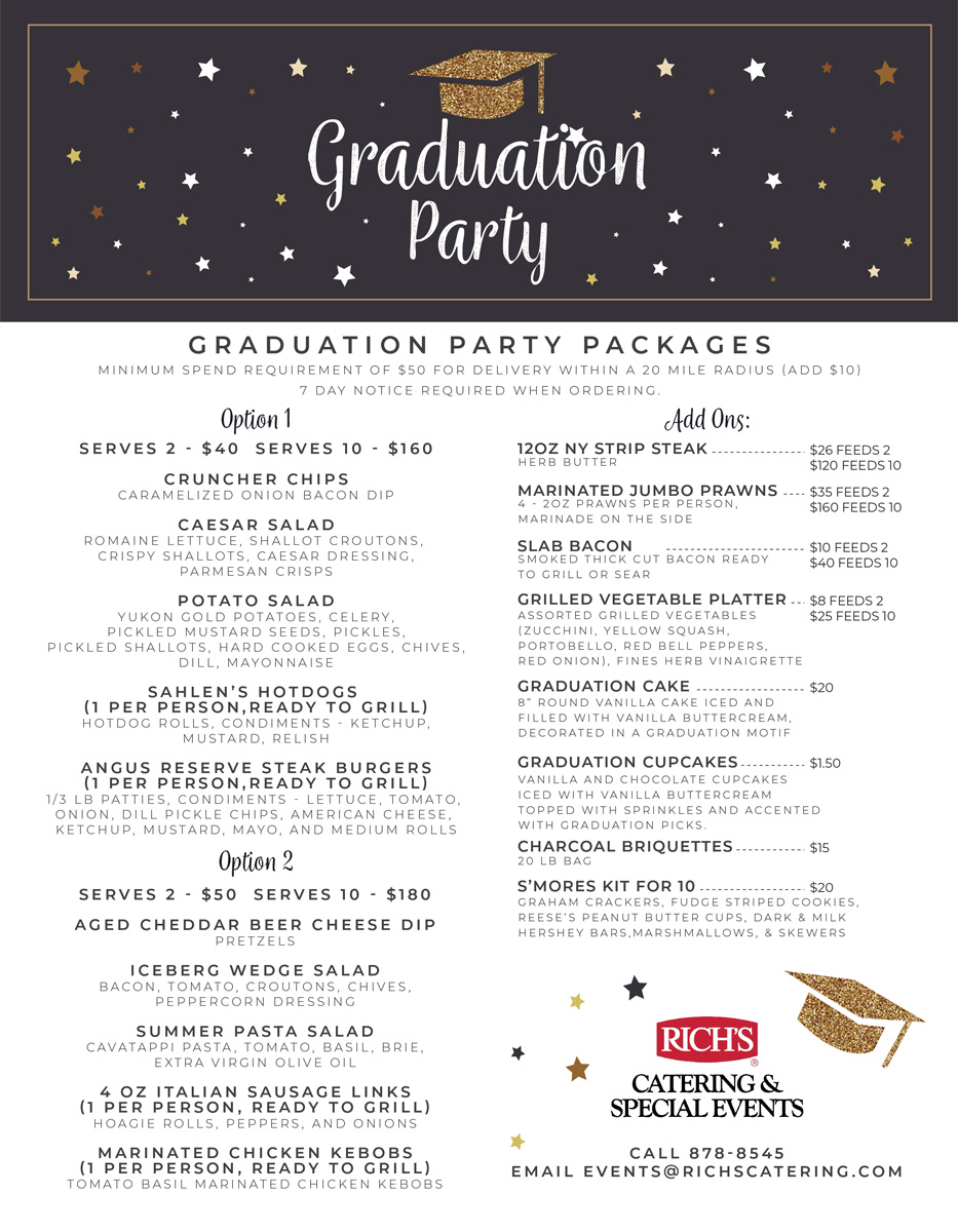 Graduation Dinner Menu Card Design